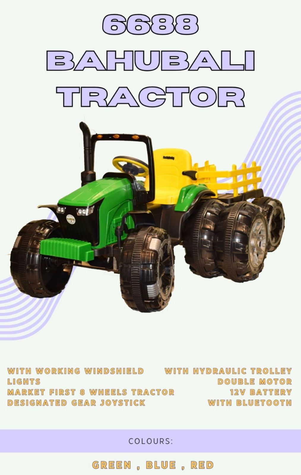 Bahubali tractor trolley Kids Electric for Kids | Sam's Toy Ahmedabad ...