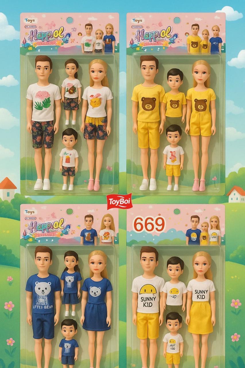 Family Playset Dolls for Kids | Includes Parents and Children | Toy Set ...
