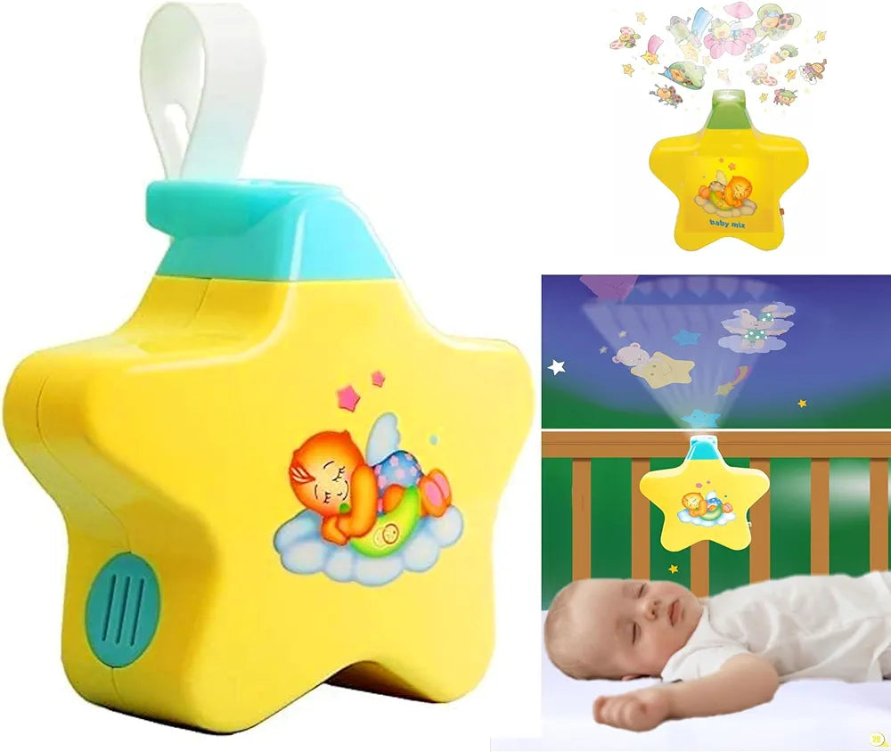 Little Angel Musical Projector Toy for New Born Baby|3D Star Projector ...